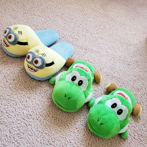 Shoes | Yoshi Minion House Slippers Adorable Cartoon House Slippers ...